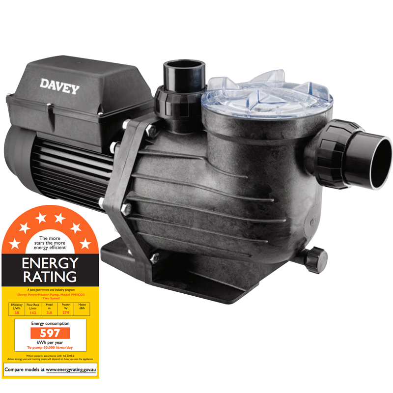 Davey PowerMaster ECO 2 (2 Variable Speed) Pool Pump – Zephyr Pool Supplies